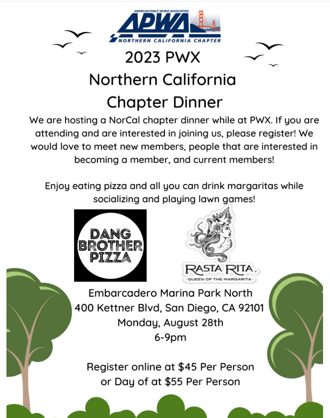 2023 PWX Northern California Chapter Dinner – APWA Northern California ...