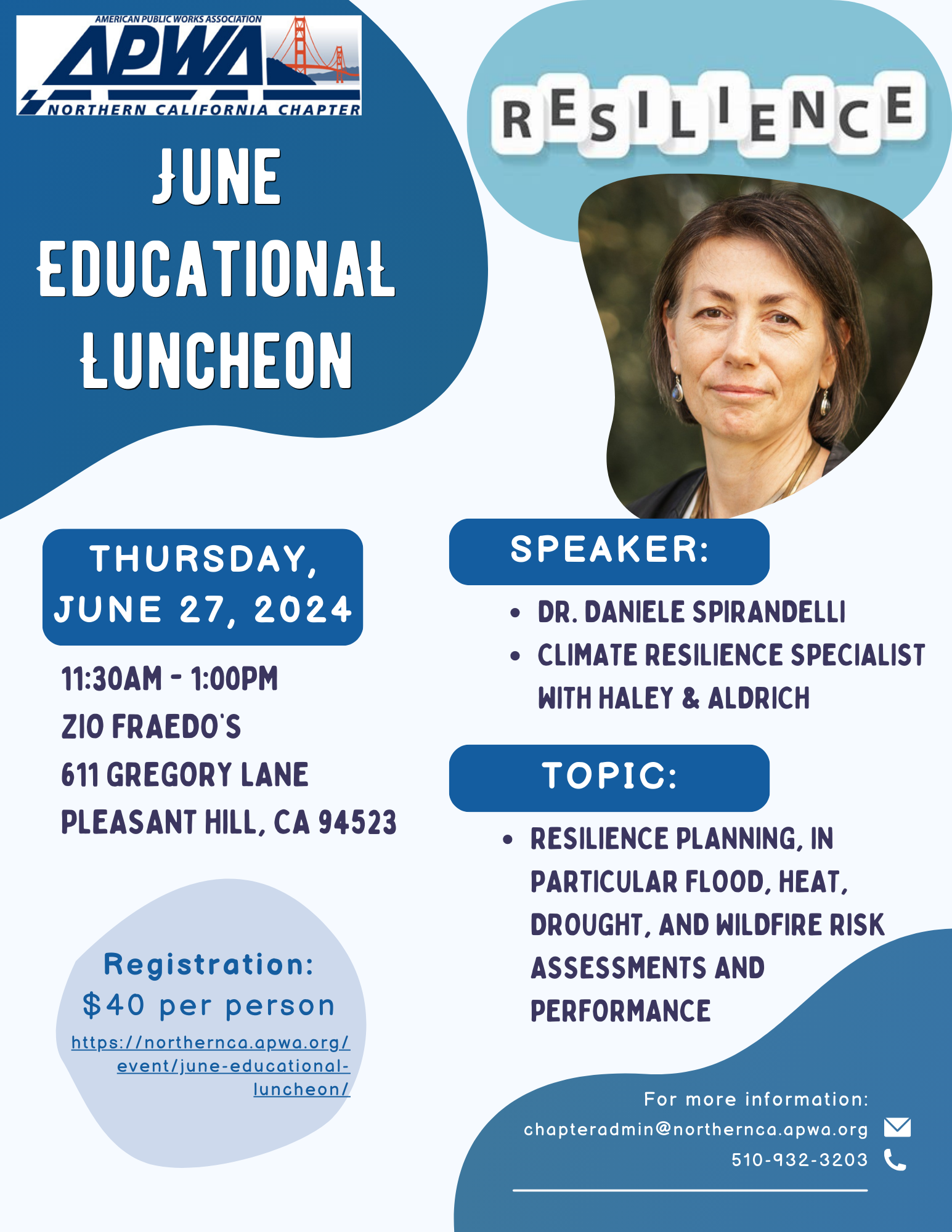 June Educational Luncheon – APWA Northern California Chapter