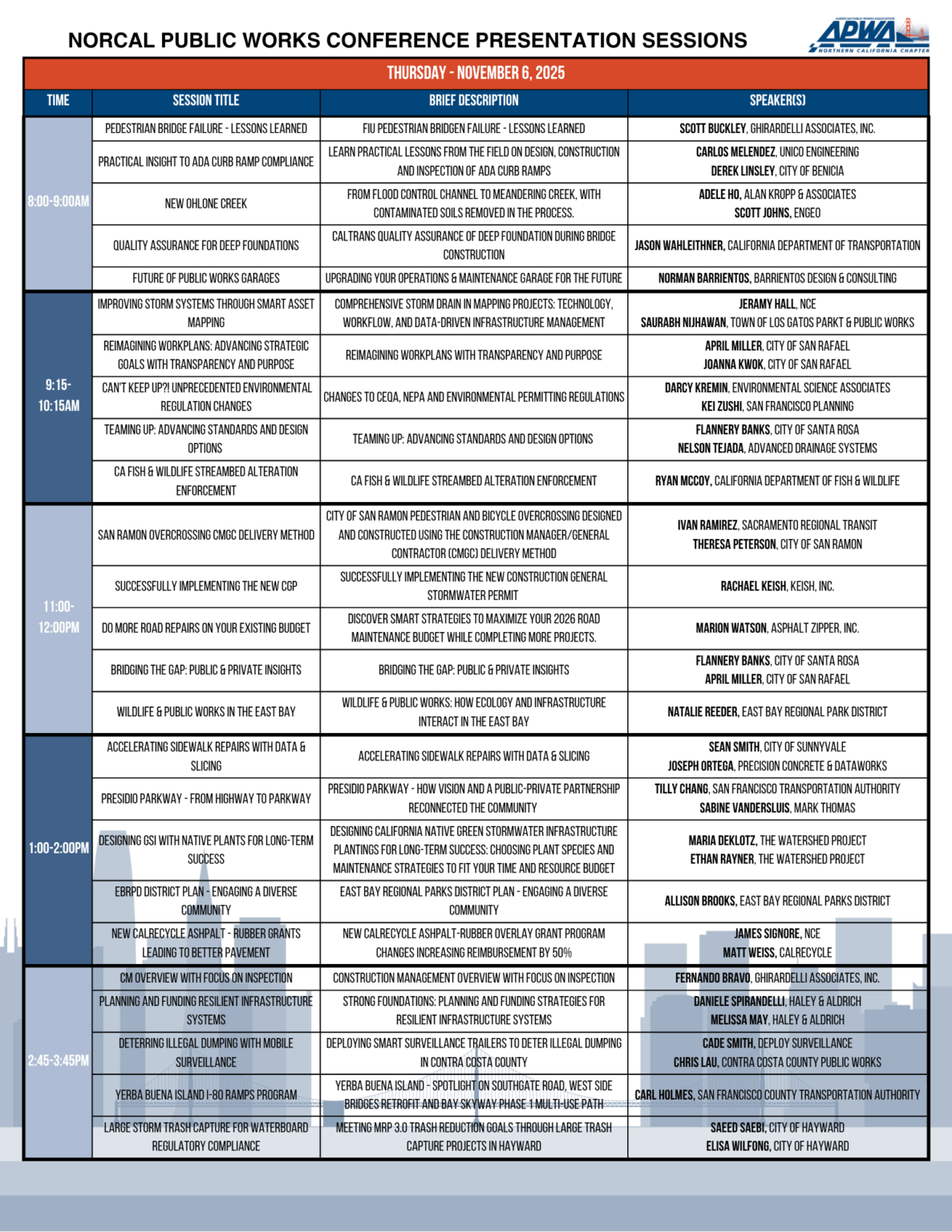 2025 NorCal Public Works Conference – APWA Northern California Chapter